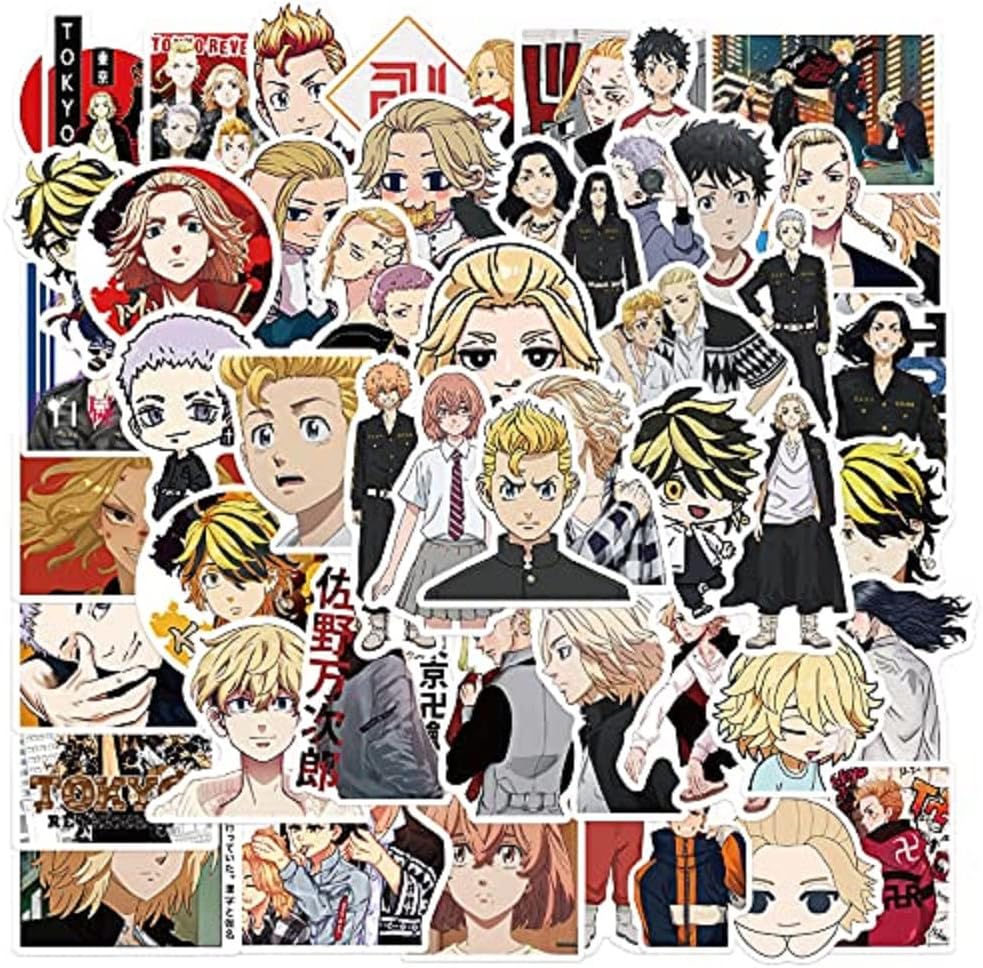 Amazon.com: 50 PCS Anime Stickers,Neon Style Anime Stickers，Vinyl ...