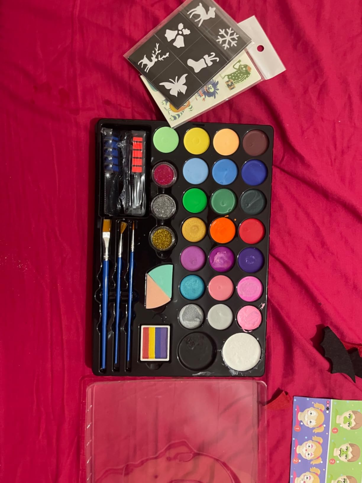 Face Painting Kit for Children, 28 Colors Face Body Paints with 3 ...