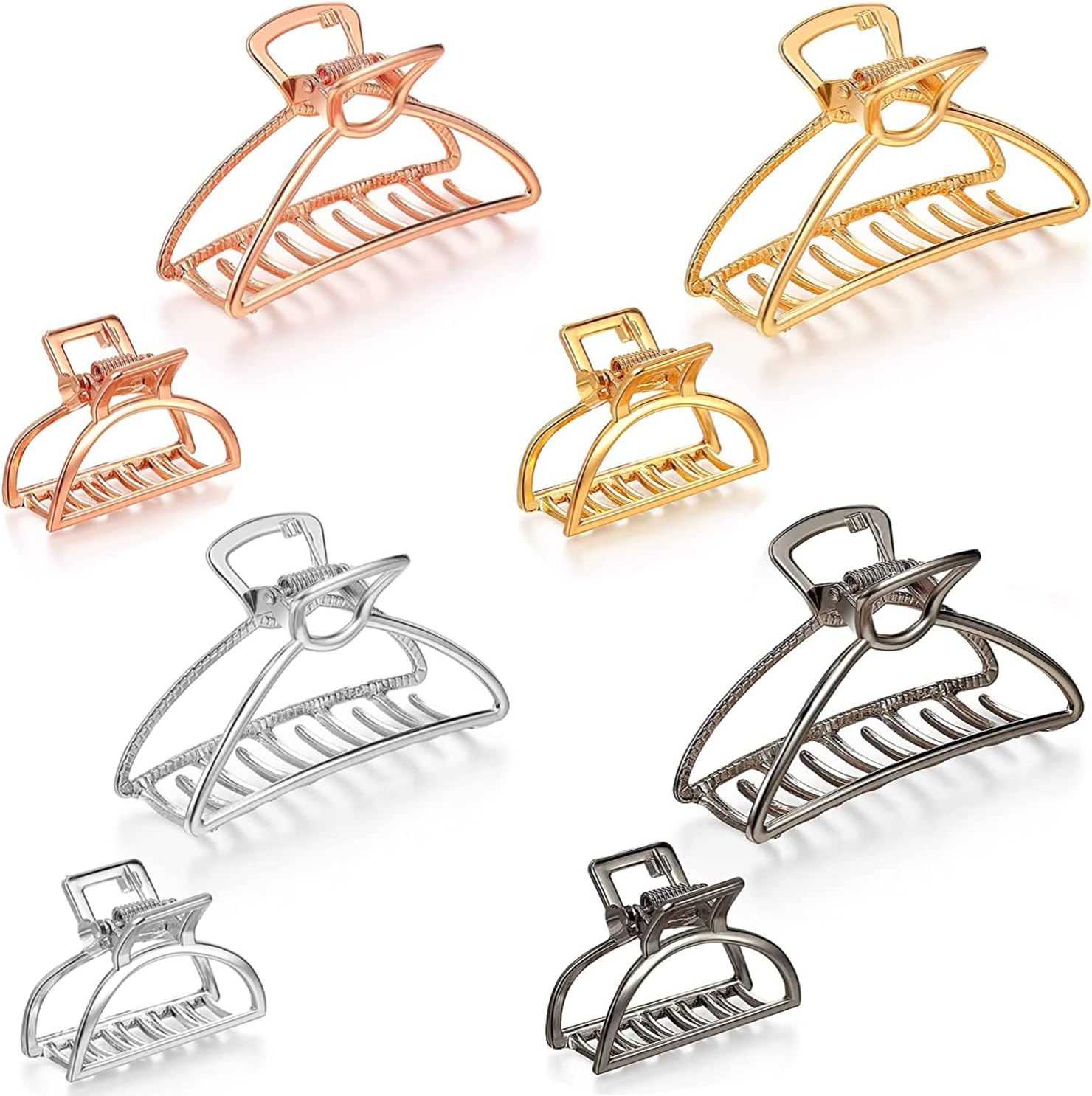 Amazon.com : 8 Pieces Metal Hair Claw Clips Set: 1.57" Small Non-slip ...