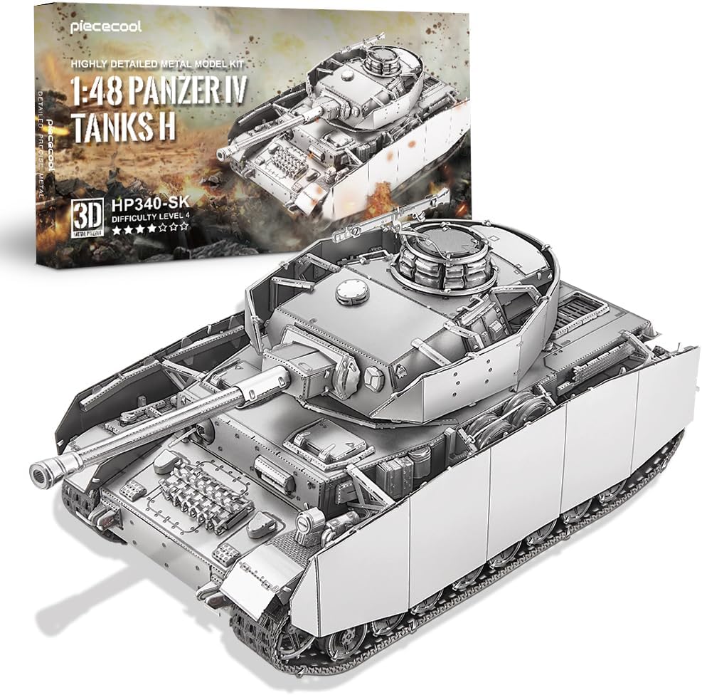 Piececool 3D Puzzle Metal Panzer IV Tanks H-Type 1:48, War Machinery ...