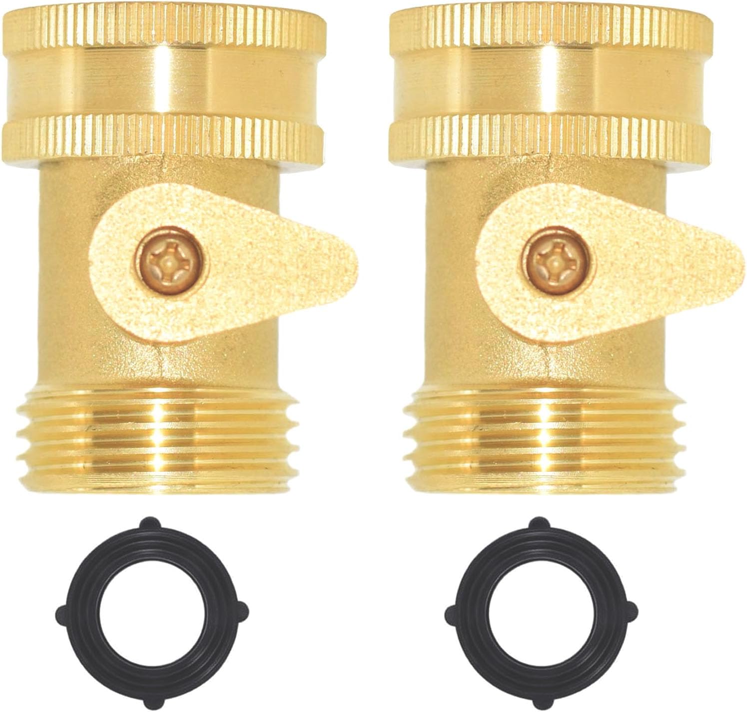 Amazon.com : JaGely 10 Pack Brass Garden Hose Shut Off Valve 3/4 ...
