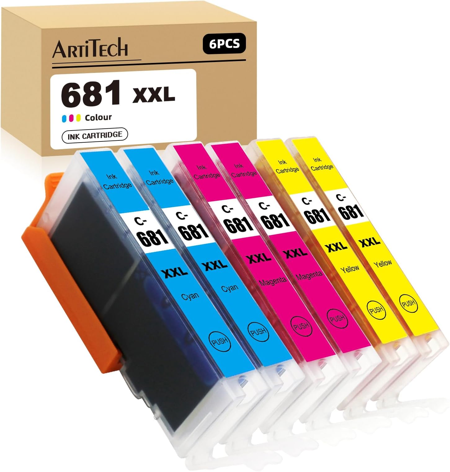 GreenArk Compatible Canon 680 Ink Cartridge Replacement PGI-680XXL for ...