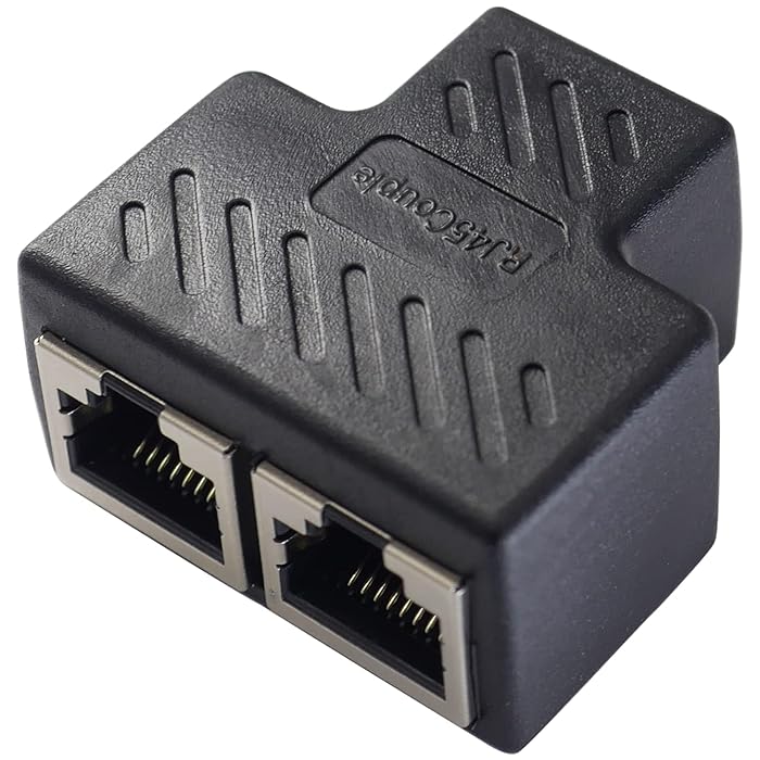 Buy Casoter RJ45 Ethernet Cable Splitter Network Adapter, 1 Female to 2 ...