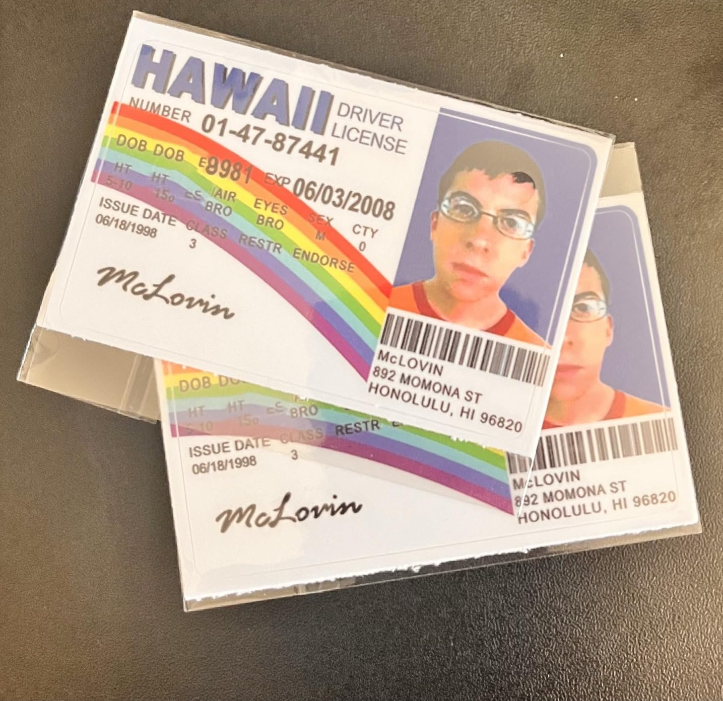 McLovin ID Driver License Superbad/Prank Items/Fake ID License/Double ...