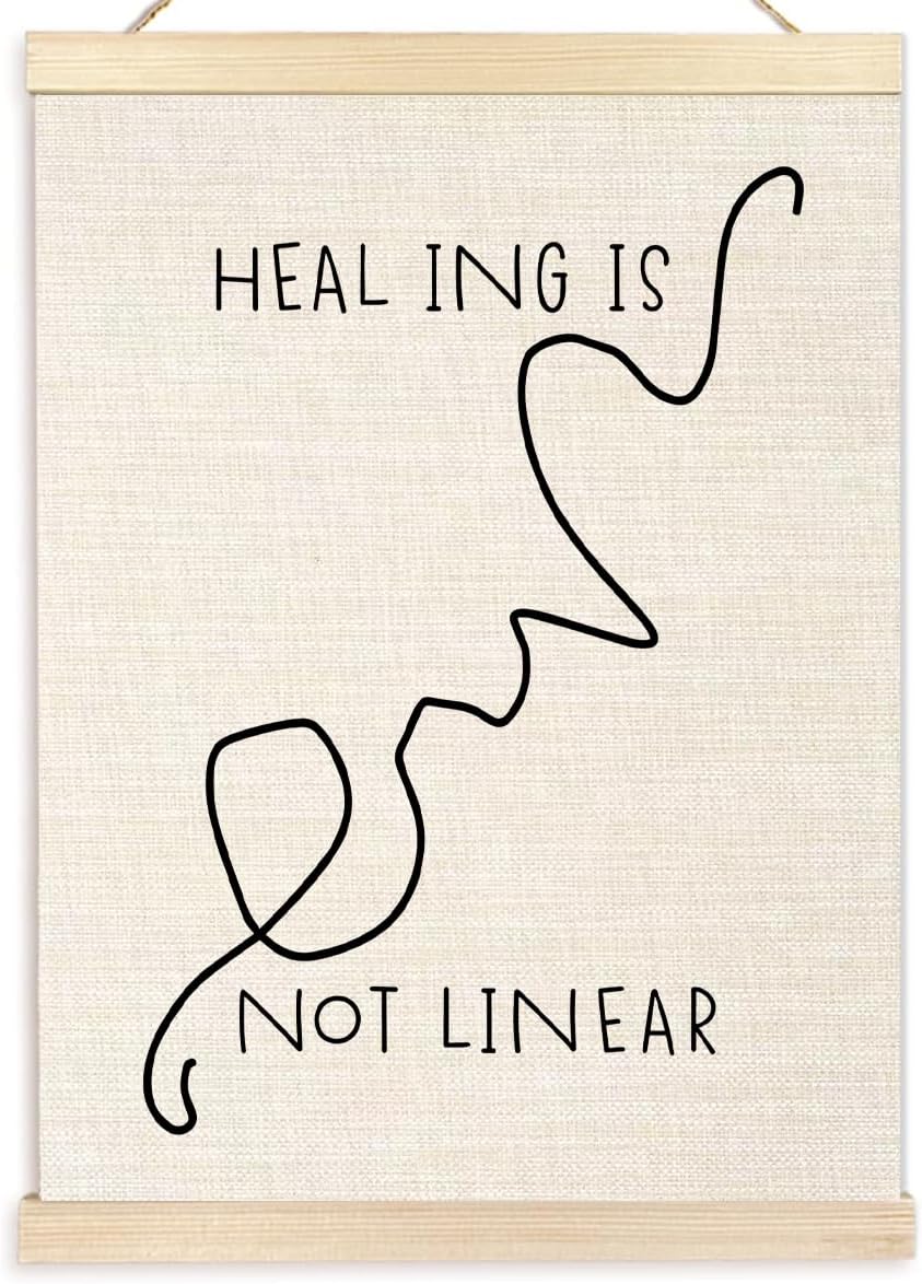 Amazon.com: Ecezatik Healing is not Linear Poster Hanger Frame, Mental ...