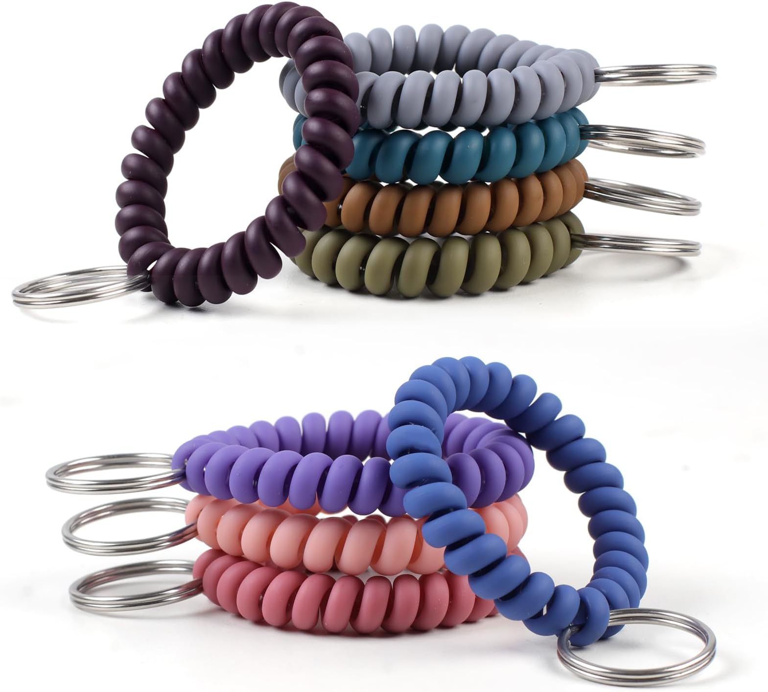 Amazon.com: Lucky Line 2” Spiral Wrist Coil with Steel Key Ring ...