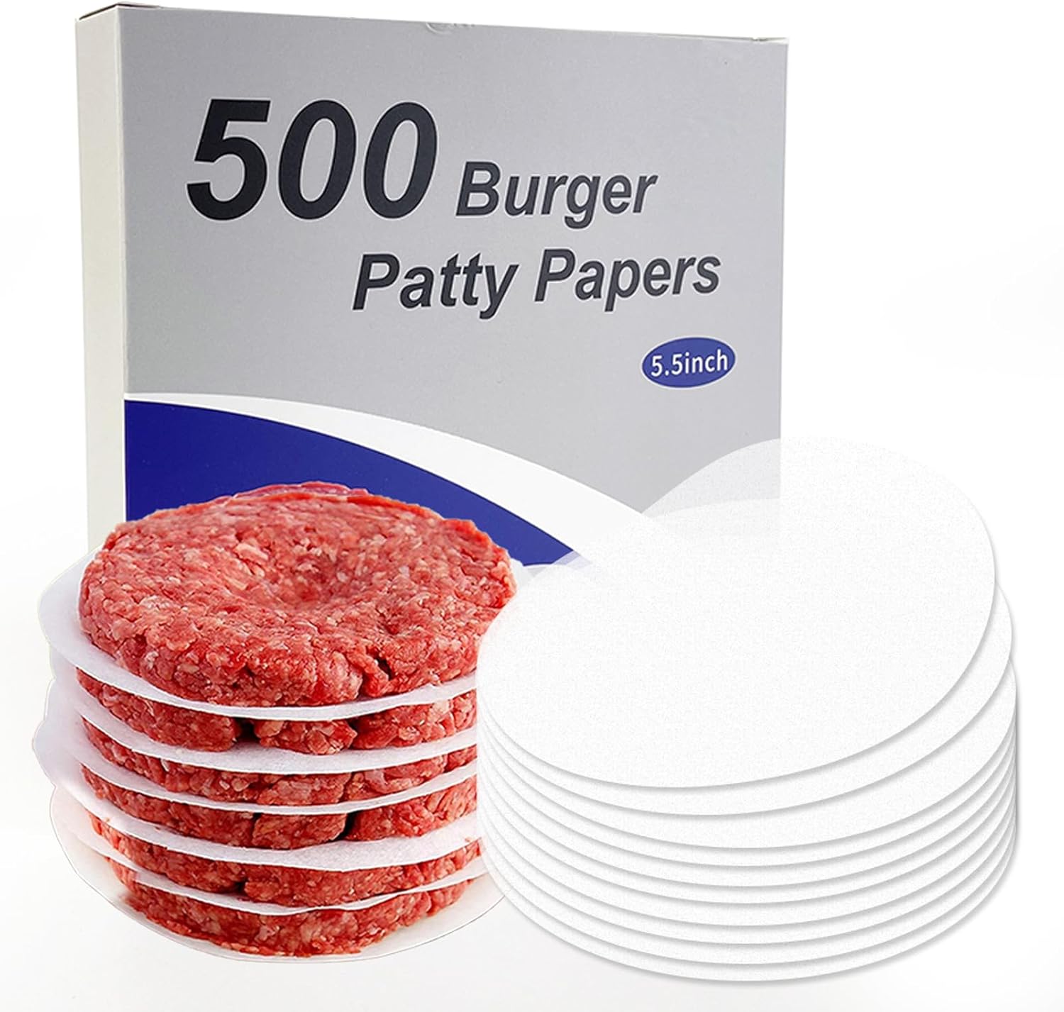 Amazon.com: Burger Patty Paper Round 5.5 Inch Set of 500Pcs Non Stick ...