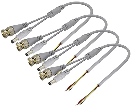 Amazon.com: HCFeng BNC DC Video Power Cable BNC and DC Male to Bare ...