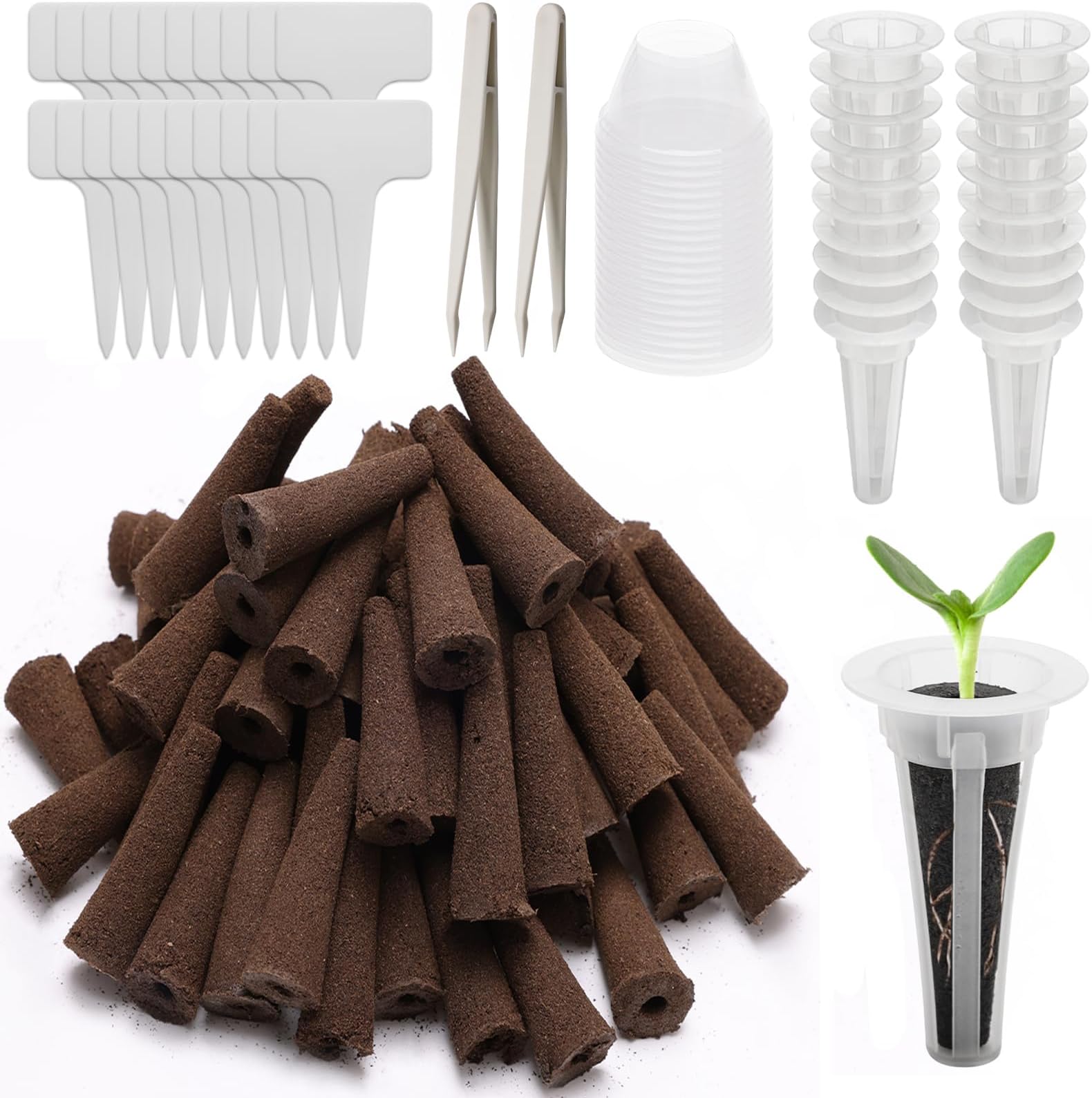 Amazon.com : 80+63P Hydroponic Pods Grow Sponges, Windspeed 143P Grow ...