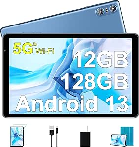 SEBBE 2024 Tablet PC Android 13 de 10 pulgadas, 12 GB RAM + 128 GB ROM ...