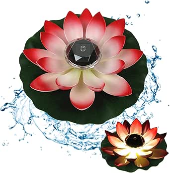 Red Lotus Flower Solar Light Lotus Flower Solar Light for Pool Floating ...