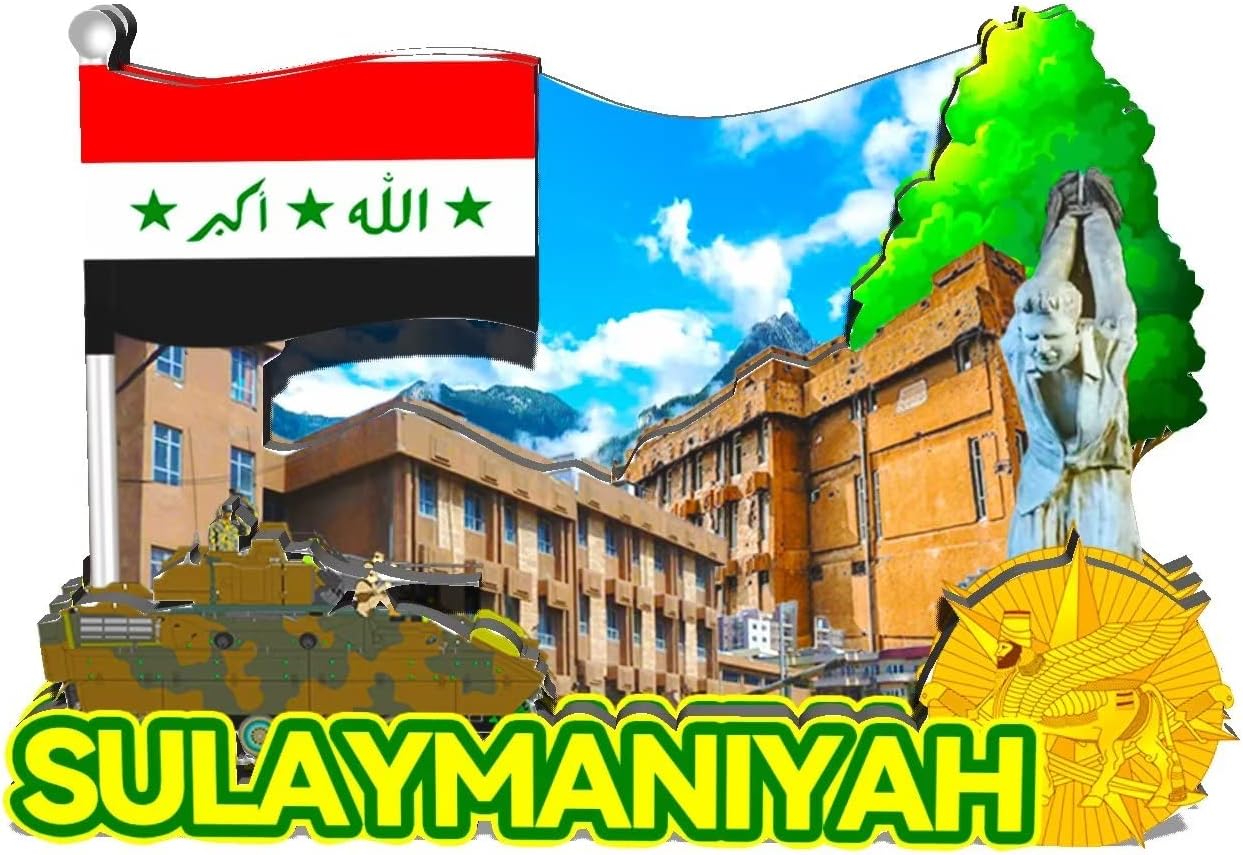 Amazon.com: Iraq Sulaymaniyah Magnet Fridge Magnet Wooden 3D Landmarks ...