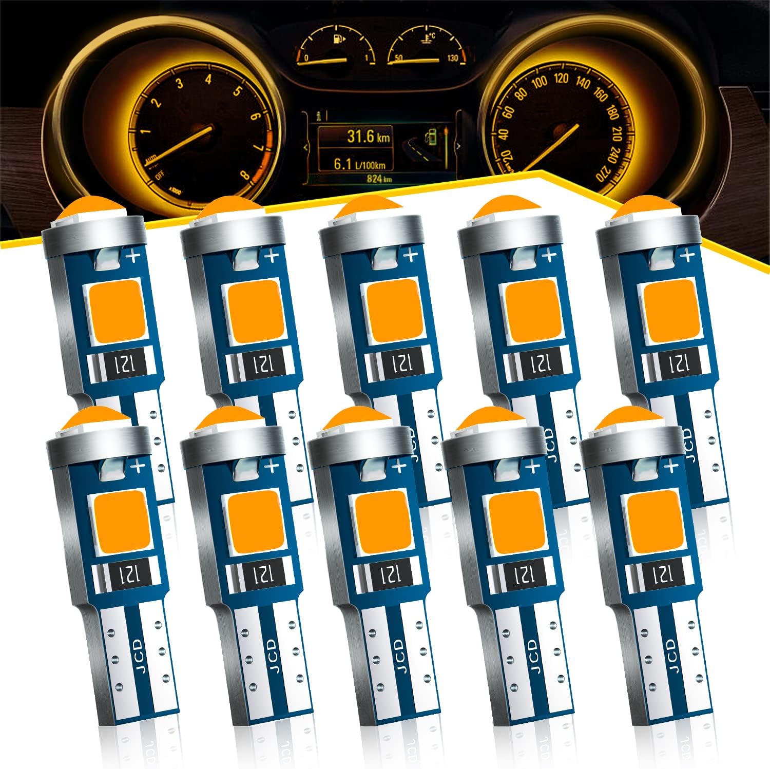 Amazon.com: Antline T5 37 74 2721 PC74 LED Bulb Amber Yellow, Super ...