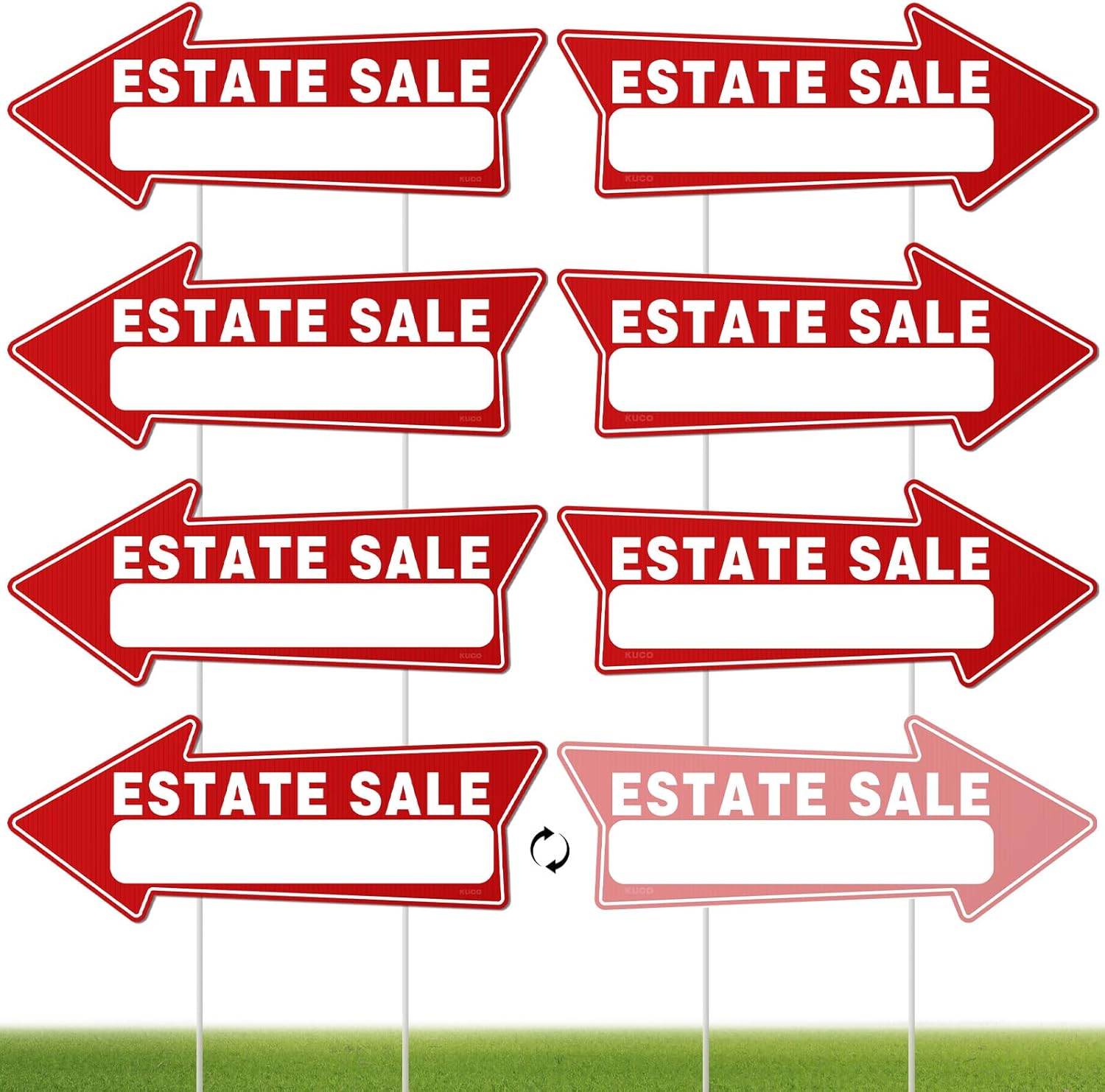 Amazon.com: 7 PC Estate Sale Signs, 17" x 6", Estate Sale Signs with ...