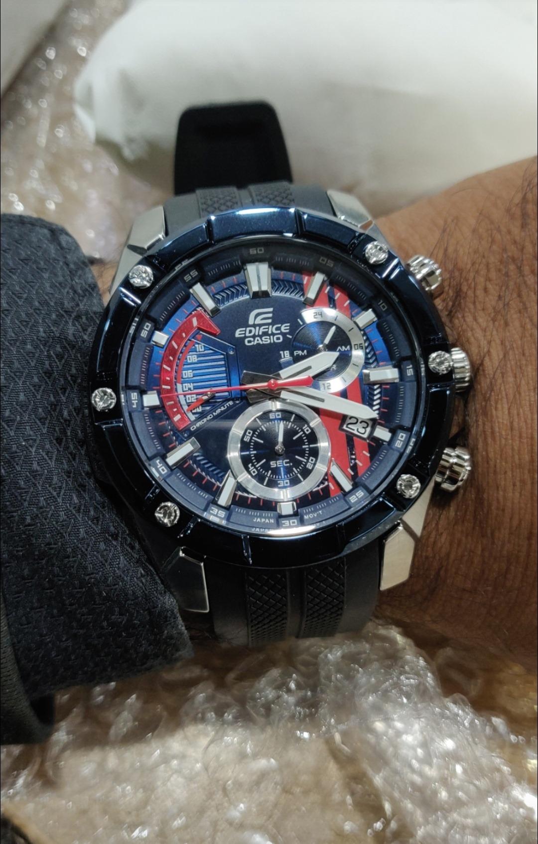 Casio Edifice Chronograph Blue Dial Men's Watch - EFR-559TRP-2ADR(EX425 ...