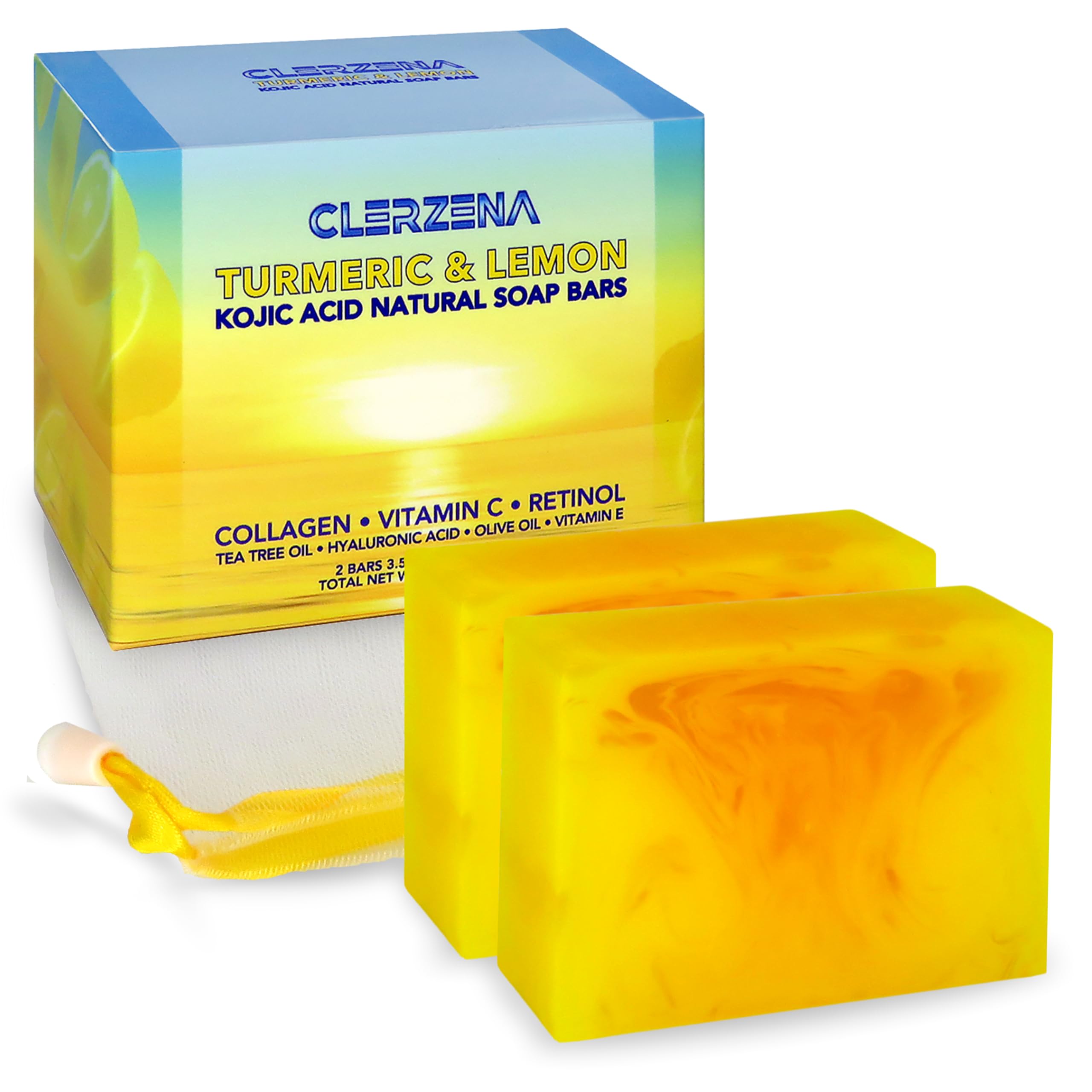 Amazon.com : Lemon Turmeric Kojic Acid Soap Bars for Dark Spots ...