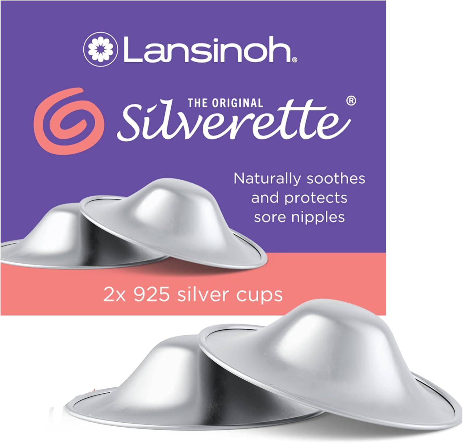 Lansinoh Original Silverette Nipple Cups - 925 Sterling Nickel Free ...