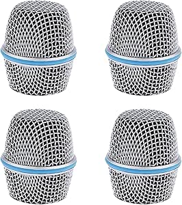 Microphone Head Replace, Steel Mesh Mic Grille Heads, Grille Mic Ball ...