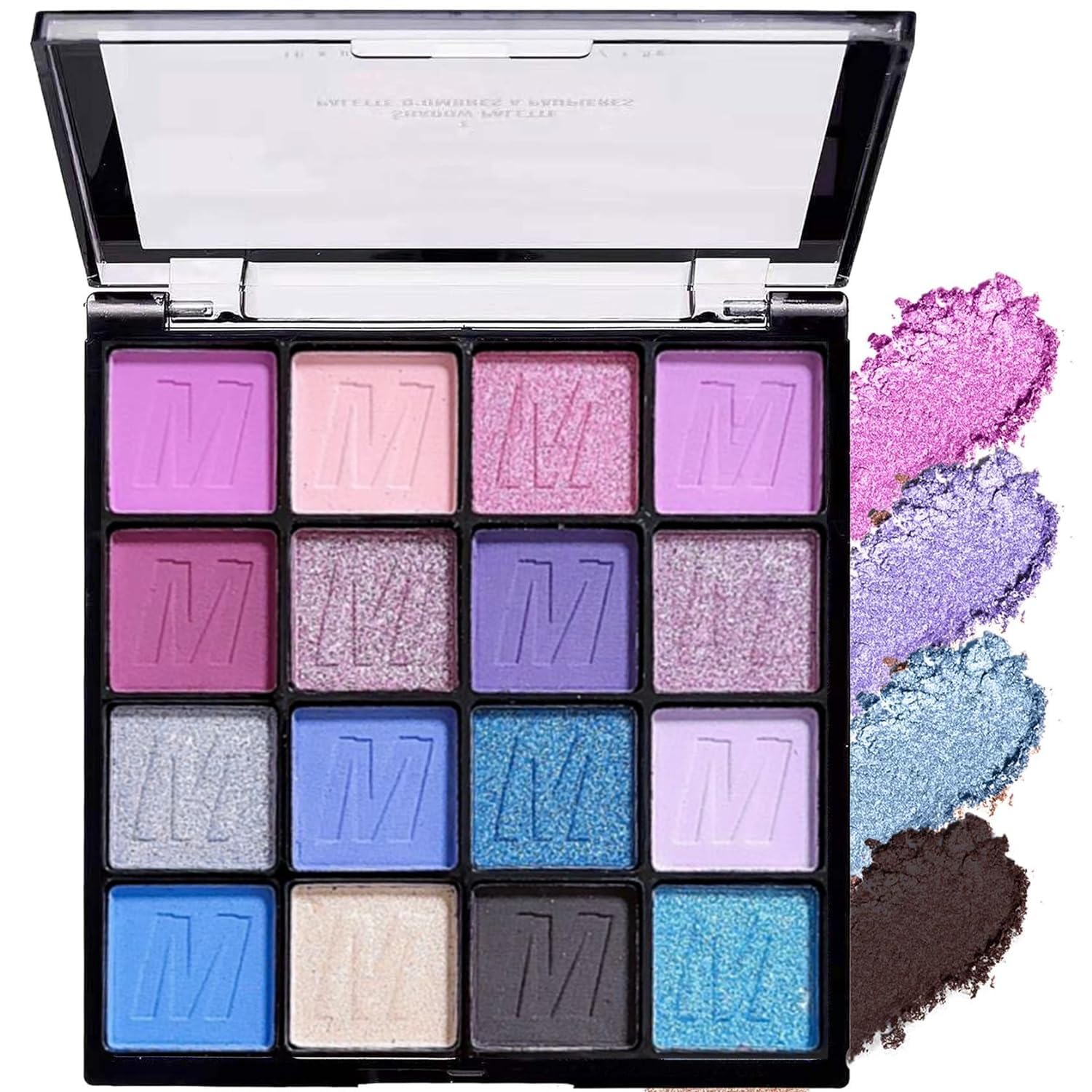 Purple Eyeshadow Palette, Shimmer Eye Shadows Palette Matte & Glitter ...