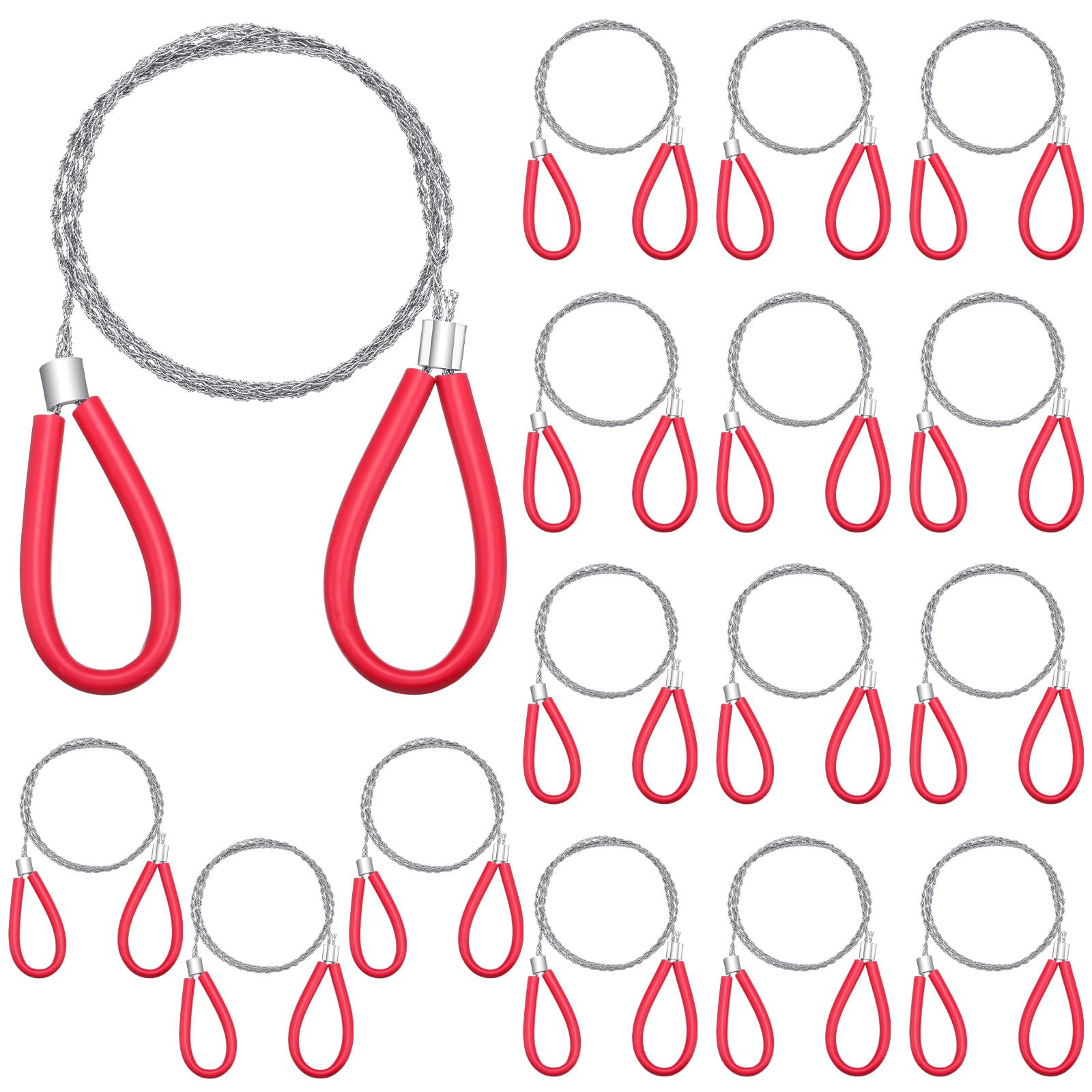 Leriton 16 Pcs PVC Pipe Cable Saw 26.7 Inch Stainless Steel Cable Saw ...