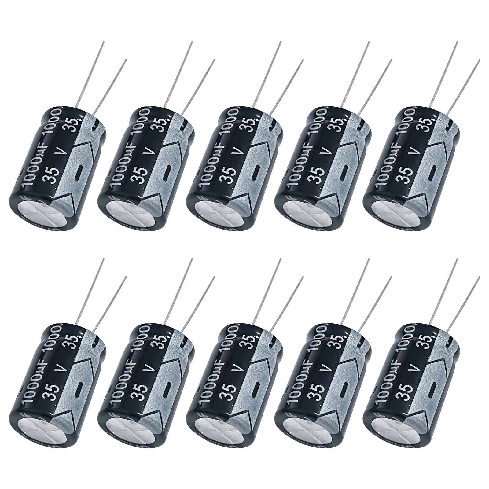 starfa lab 10PCS 1000uf 35v Capacitor, Aluminum Electrolytic Capacitors ...