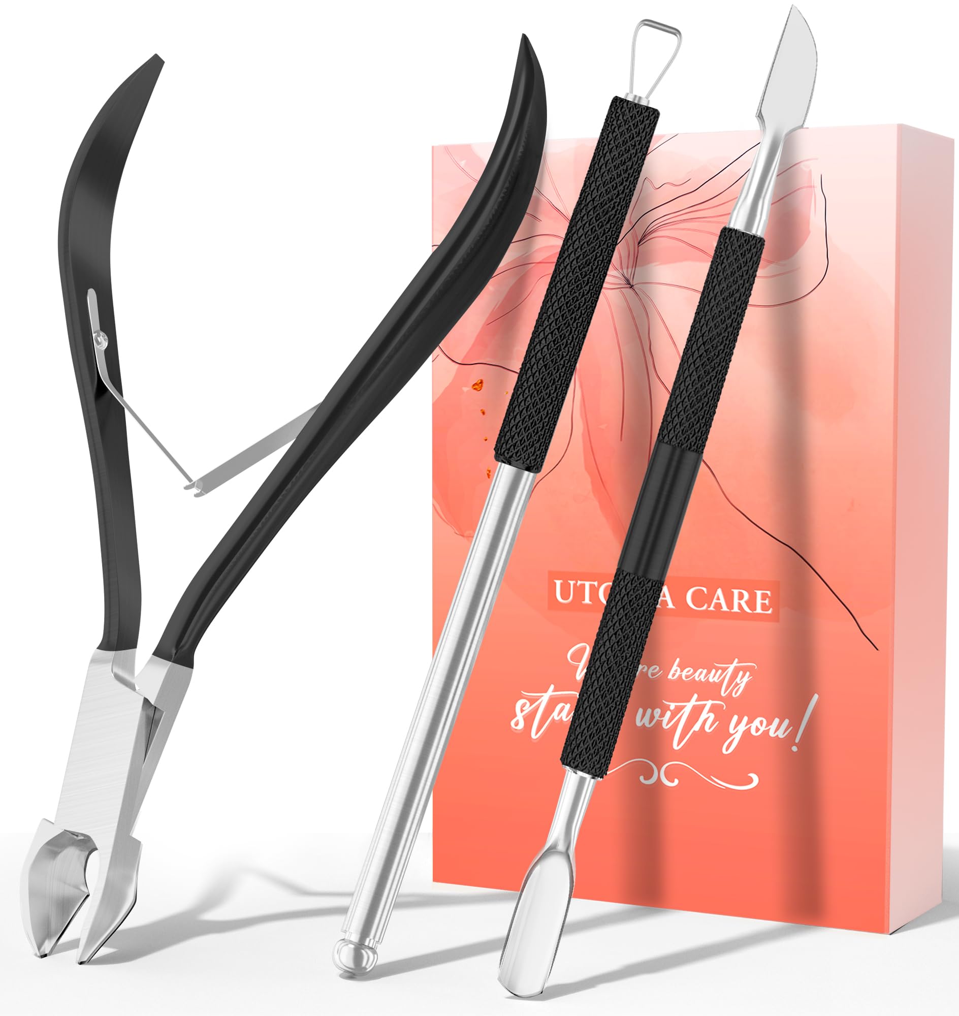 Amazon.com: Utopia Care Cuticle Trimmer with Cuticle Pusher, Nail ...