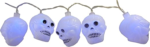 Amazon.com: Christmas Concepts 20 Halloween Skeleton Lights with Blue ...
