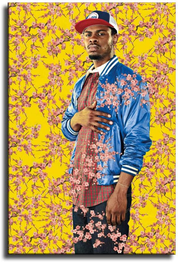 Amazon.com: Kehinde Wiley Yellow Background Canvas Art Poster and Wall ...