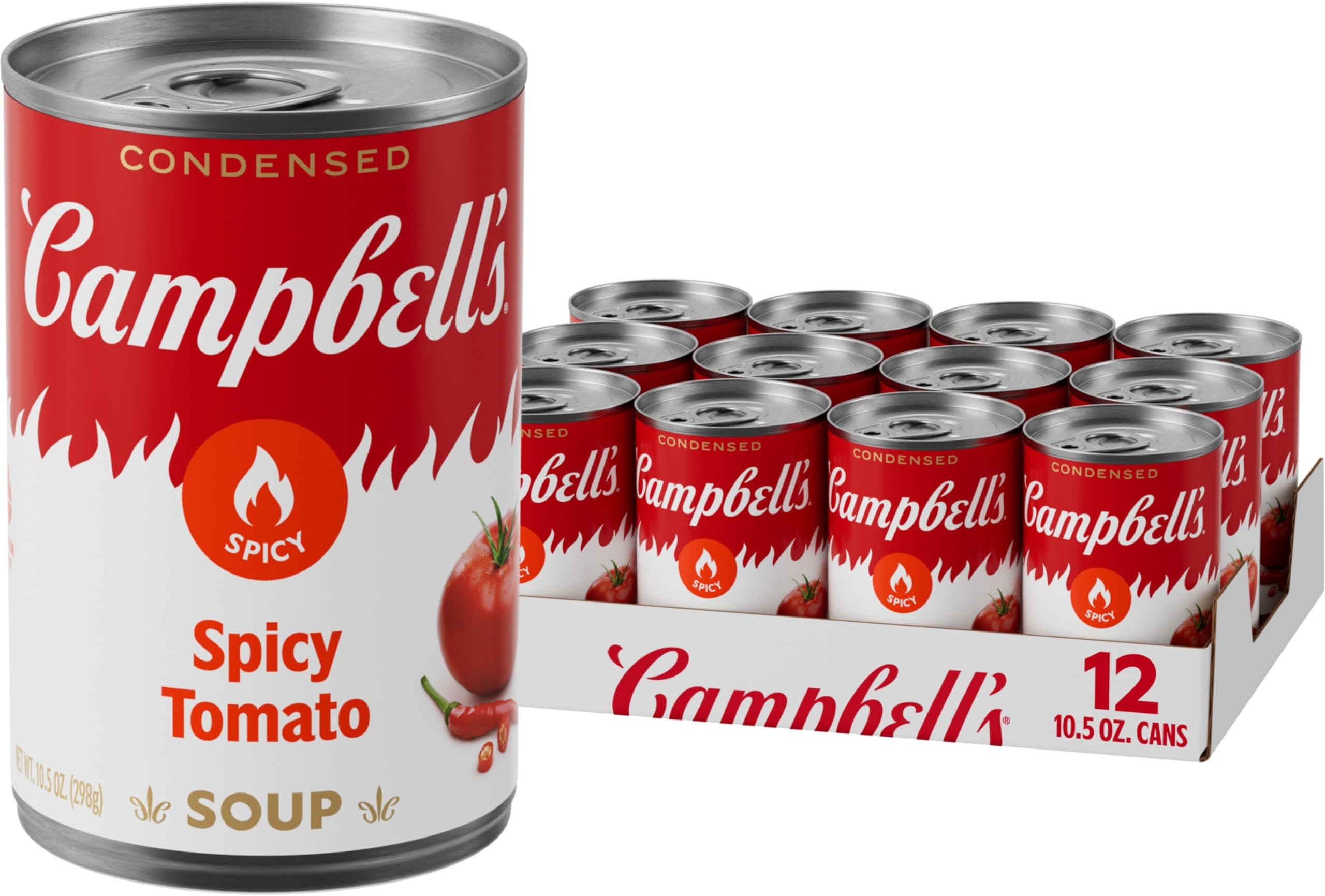 Amazon.com : Campbell's Condensed Spicy Tomato Soup, 10.5 oz Can (Pack ...