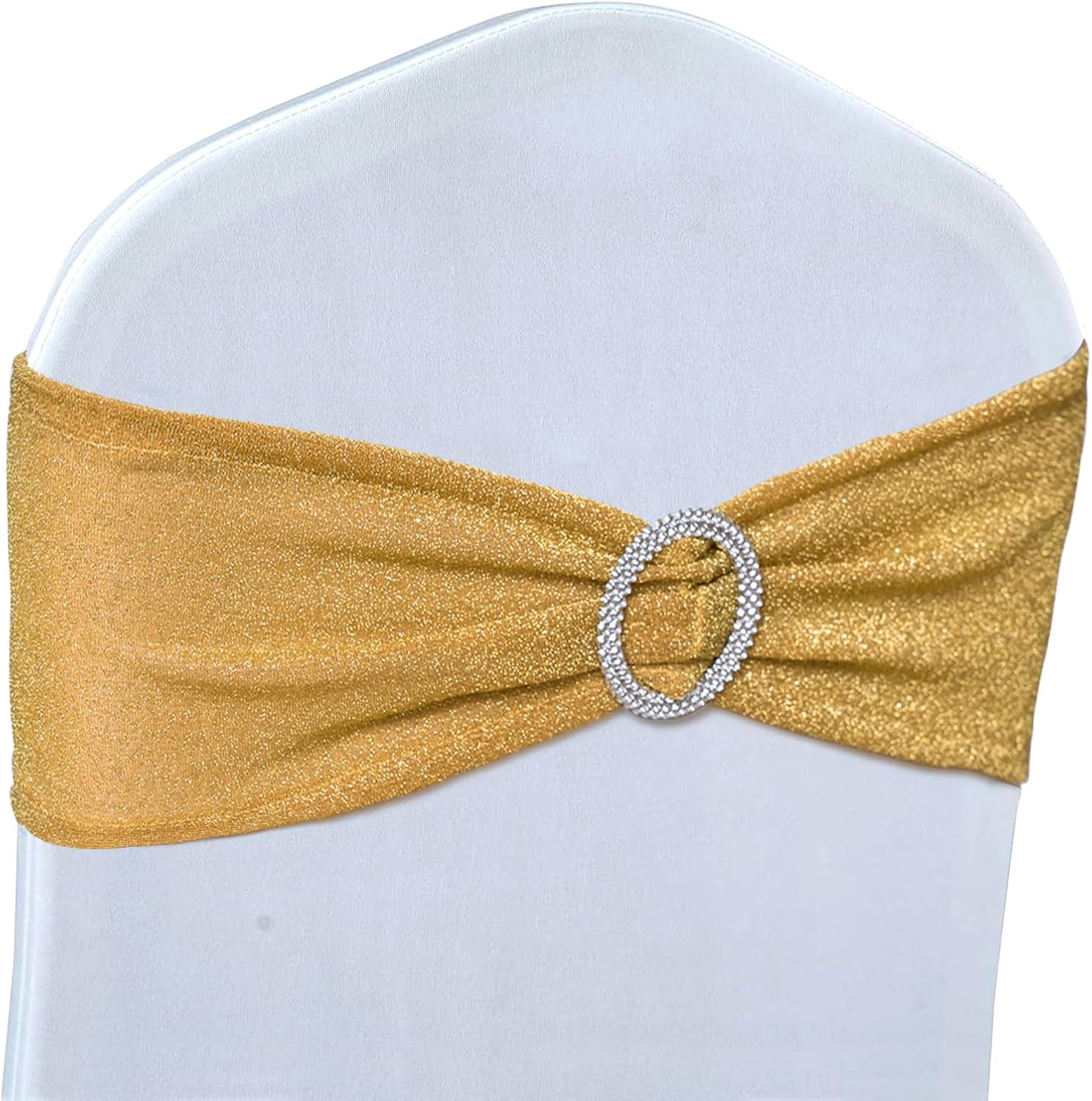 Amazon.com: Poise3EHome Tinsel Gold Chair Sashes 10 Pack, Sparkly ...