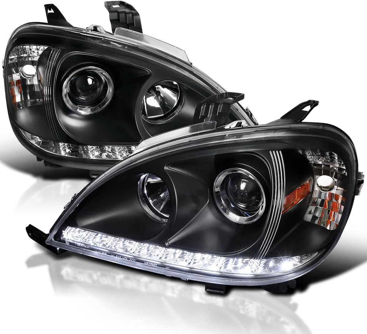 Amazon.com: SPEC-D TUNING Black Projector Headlights LED Sequential ...