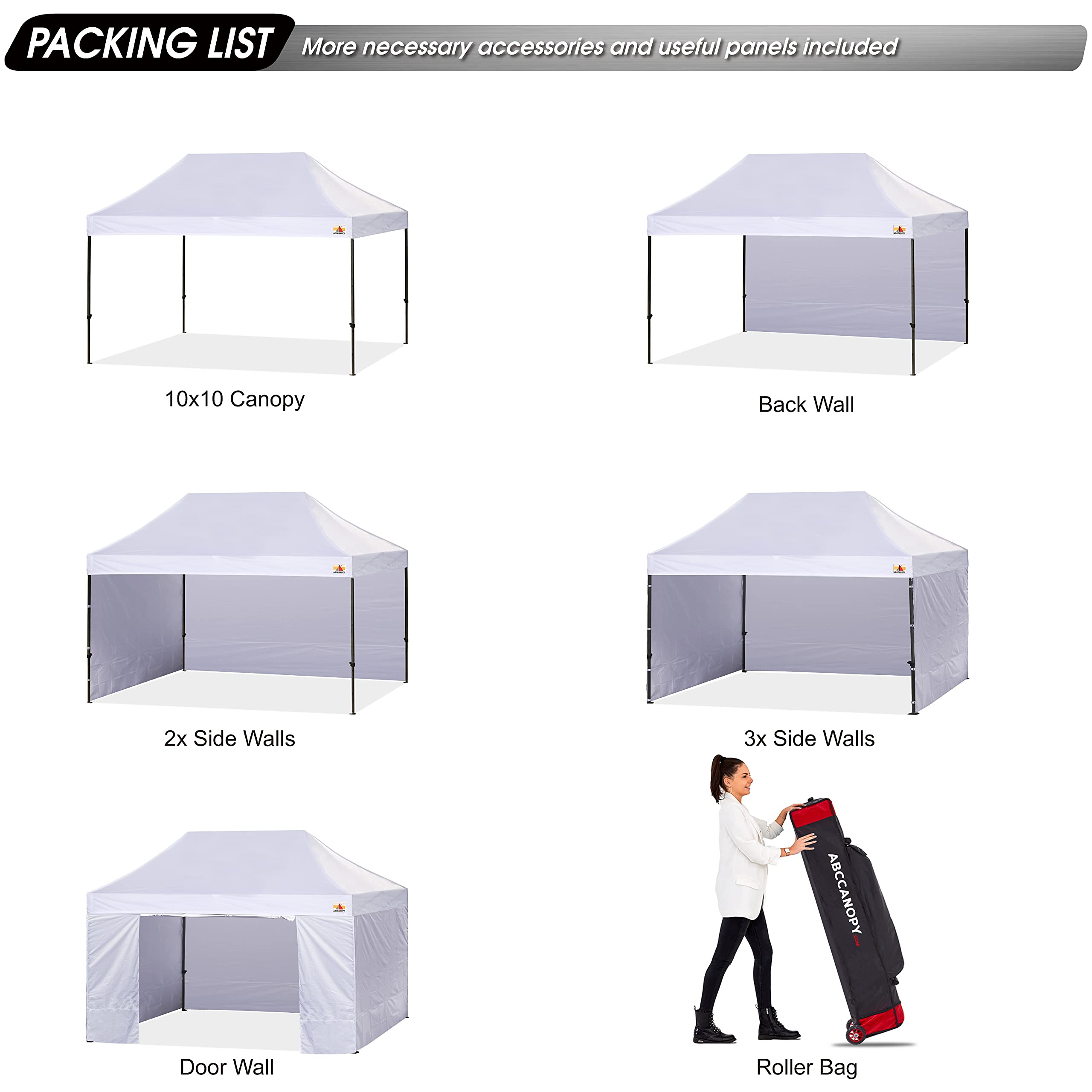 Snapklik.com : ABCCANOPY Heavy Duty Ez Pop Up Canopy Tent