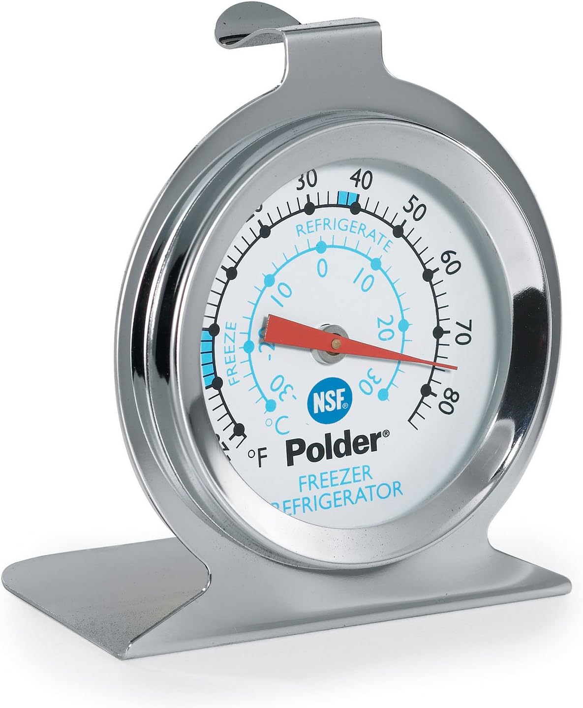 Amazon.com: Polder THM-560N Refrigerator/Freezer Thermometer, Stainless ...