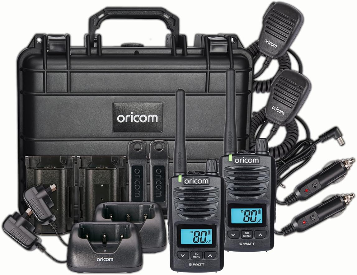 Oricom 5W IP67 Waterproof Handheld UHF CB Radio Trade Twin Pack, Black : Amazon.com.au: Electronics