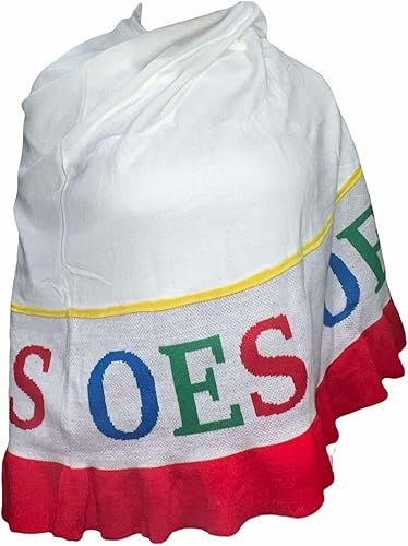 Generic White Red Cardigan The Order of Eastern Star OES Women Shawl ...