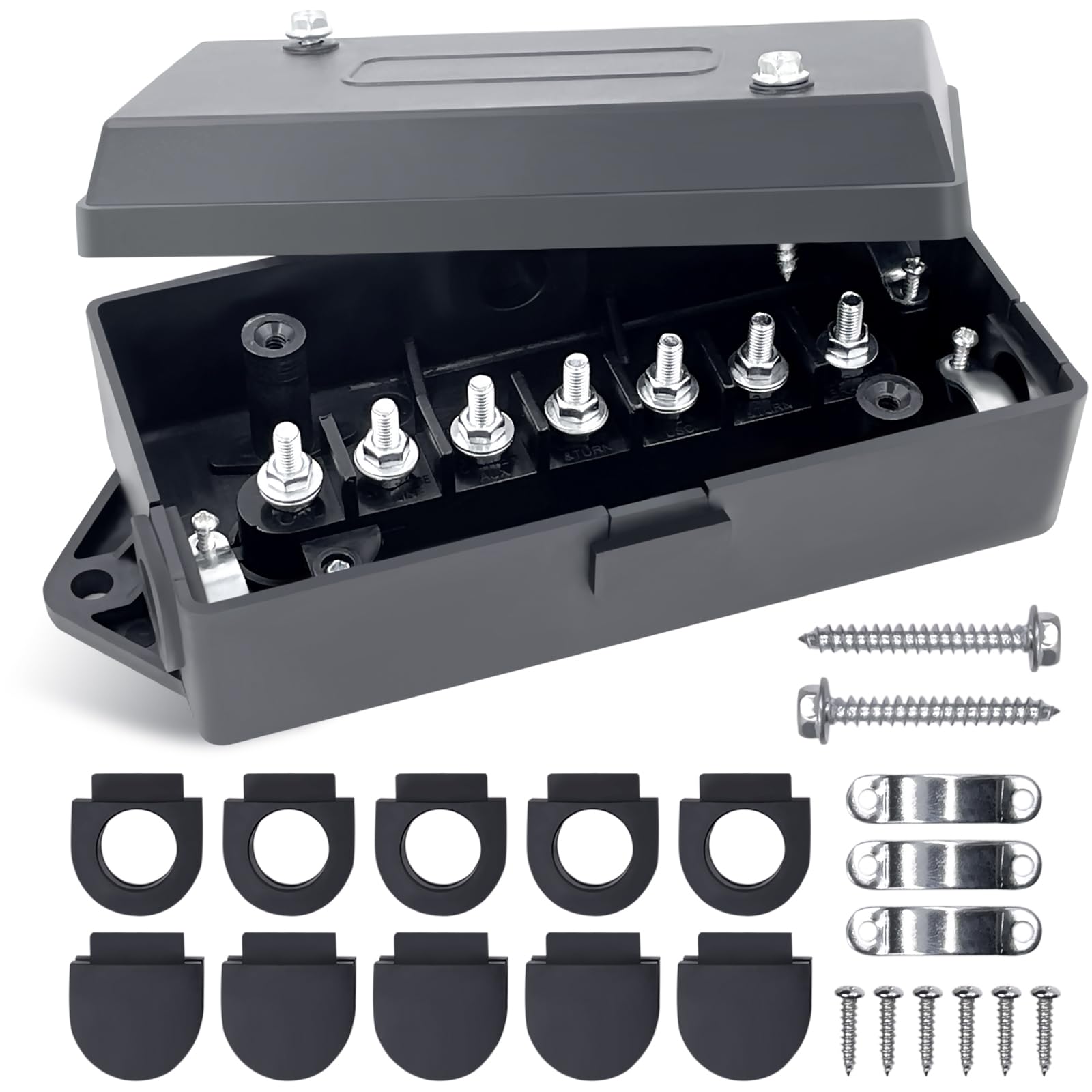 Snapklik.com : 7 Way Trailer Junction Box Heavy Duty 7 Pin Trailer ...