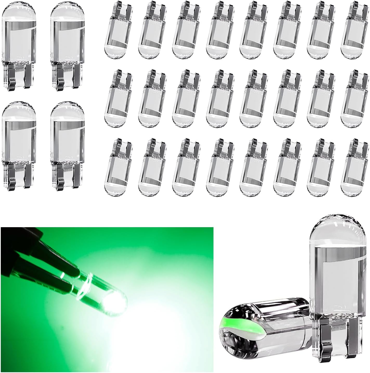 Amazon.com: Augeny 30 PCS 6000K Car LED Light Bulbs, 12V Ultra Bright ...