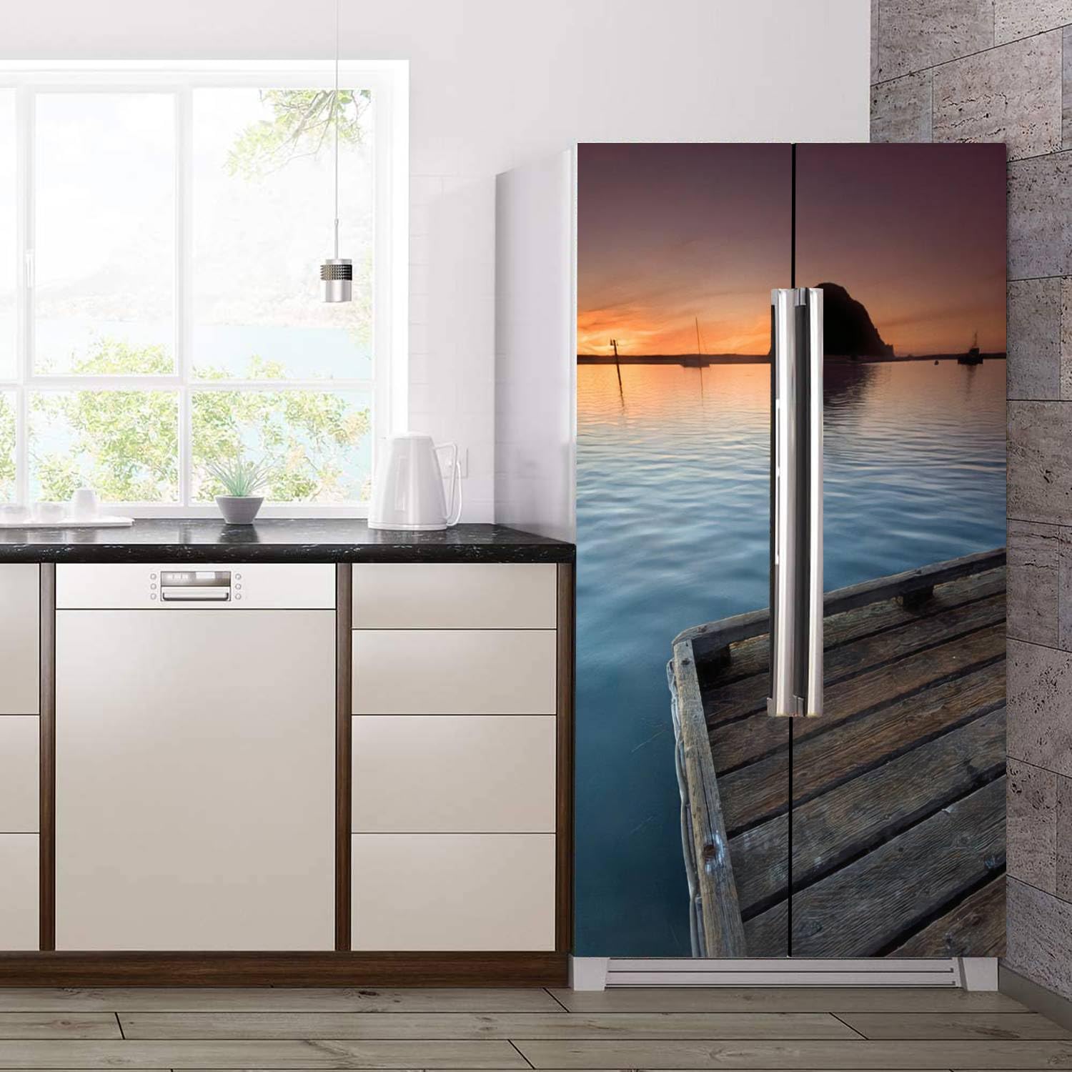 Modern Wood Refrigerator Cover Up
