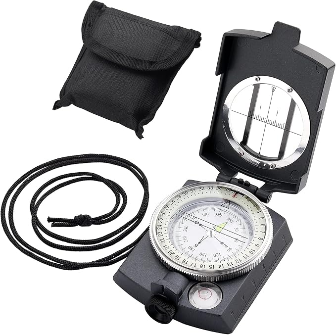 Anbte Compass, Professional Compass Hiking with Carry Case, Waterproof ...