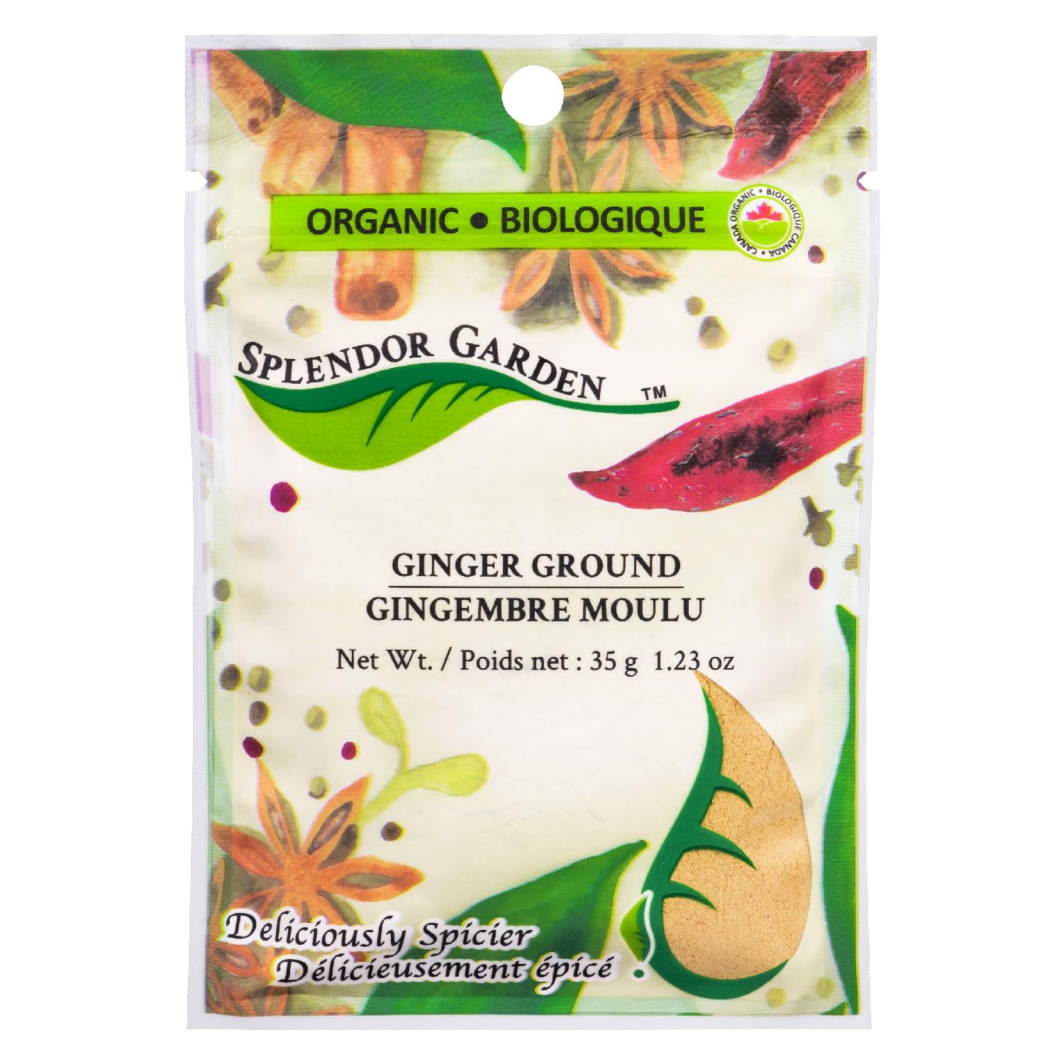 Splendor Garden organic Ginger Ground,35.0 Gram : Amazon.ca: Grocery ...