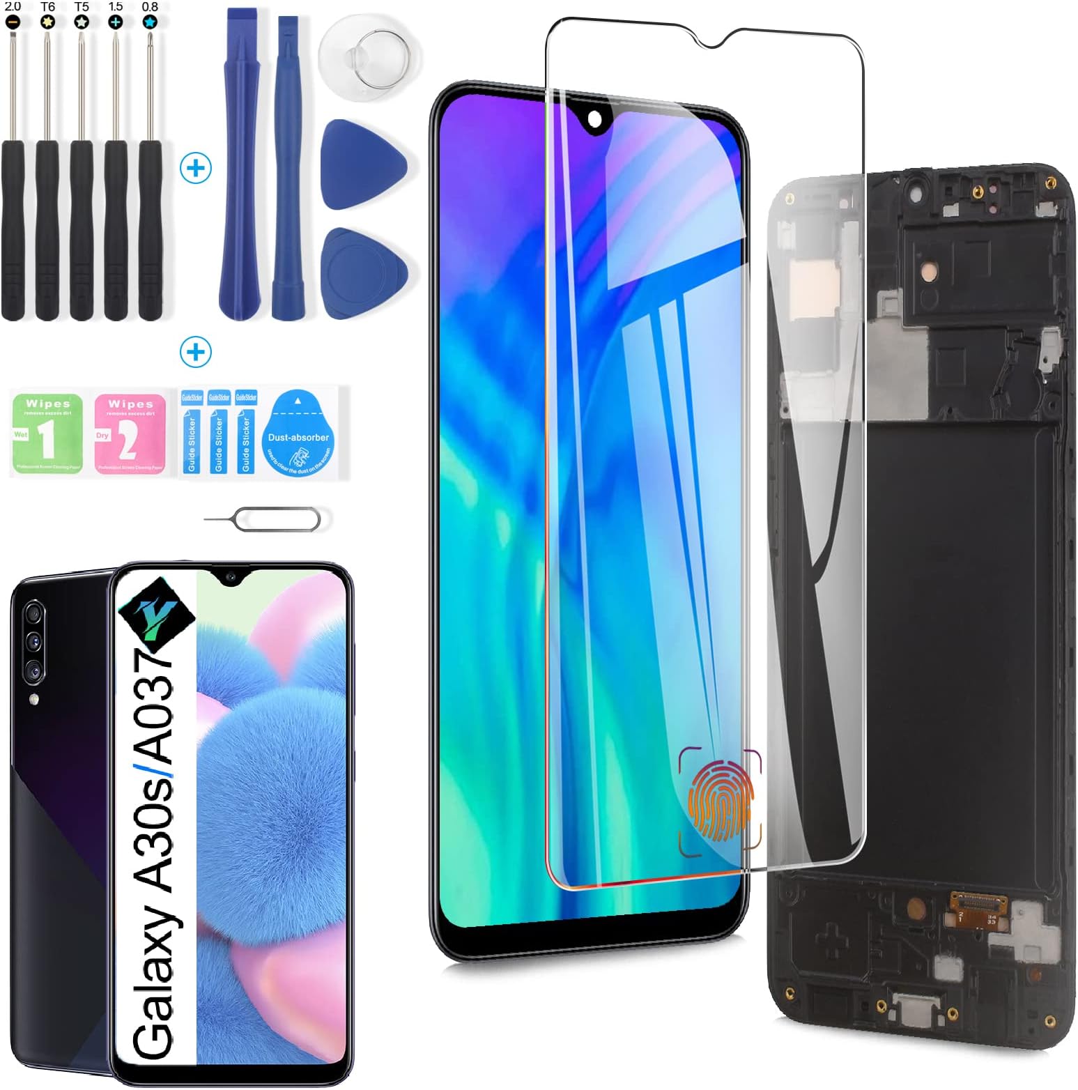 Amazon.com: Screen for OLED Samsung Galaxy A30S 2019 Screen Replacement ...