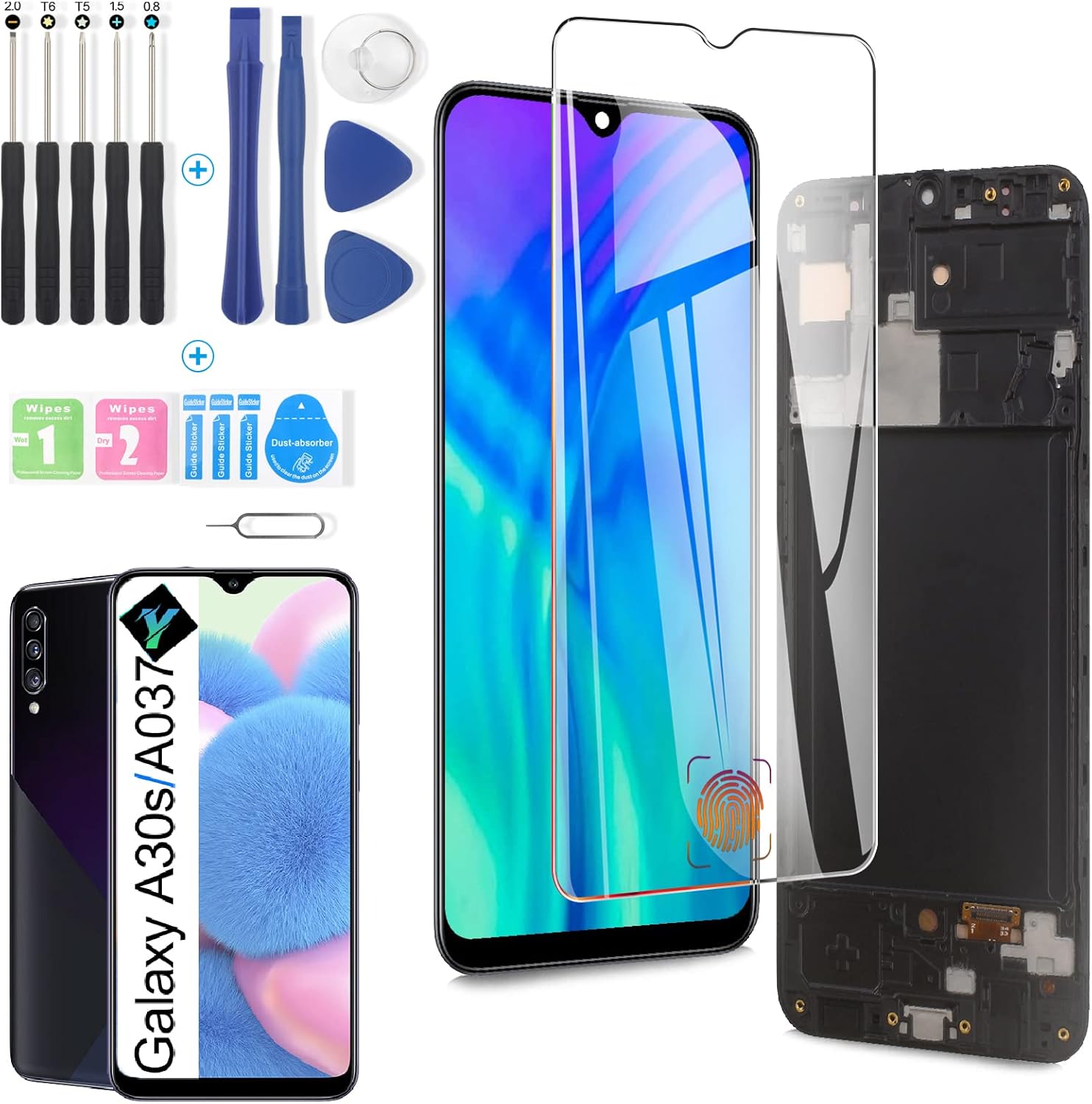 Amazon.com: Screen for OLED Samsung Galaxy A30S 2019 Screen Replacement ...