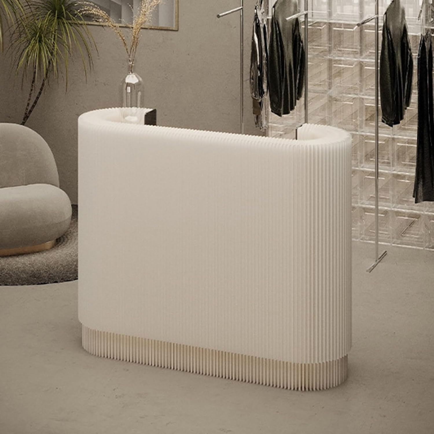 Amazon.com: Small Reception Desk,Front Desk Reception Counter,Modern ...