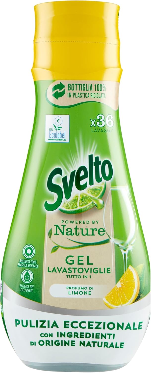 Svelto Ecolabel Dishwasher Gel with Lemon, Save Pack, 36 Washes ...