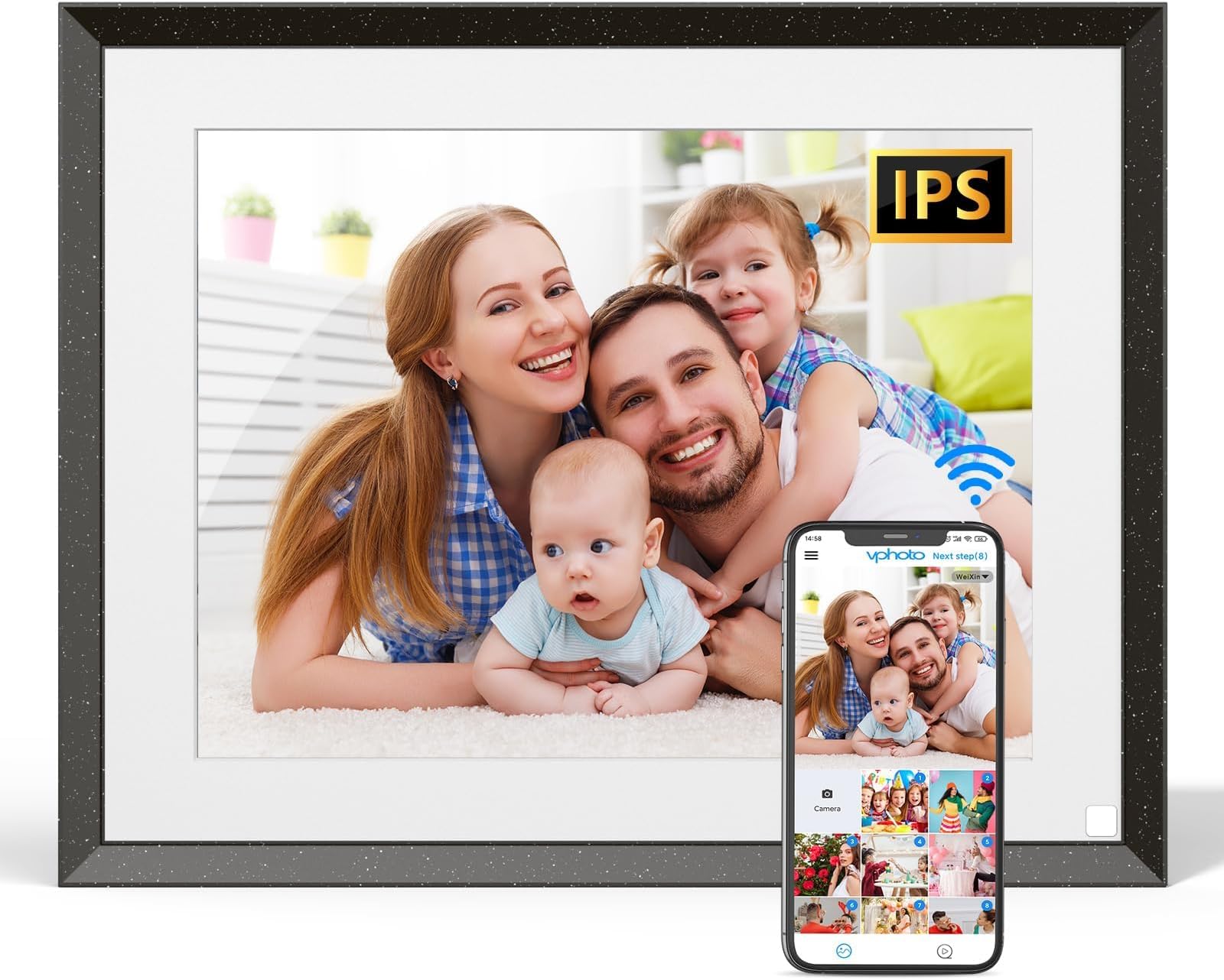 Amazon.com : Smart Photo Frame WiFi Cloud Digital Picture Frame - 9.7 ...