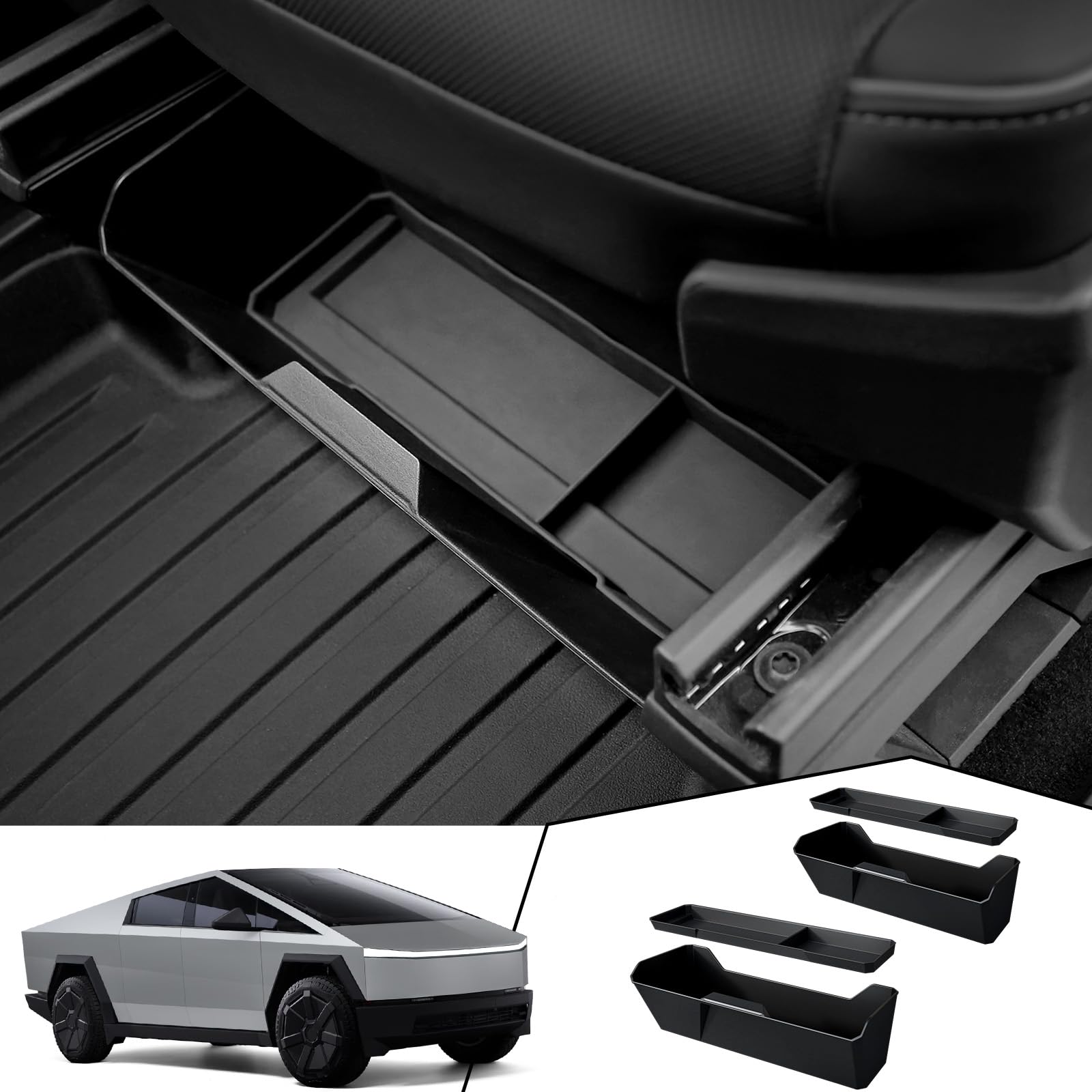 Amazon.com: BEEGROW Front Underseat Storage Box for Tesla Cybertruck ...