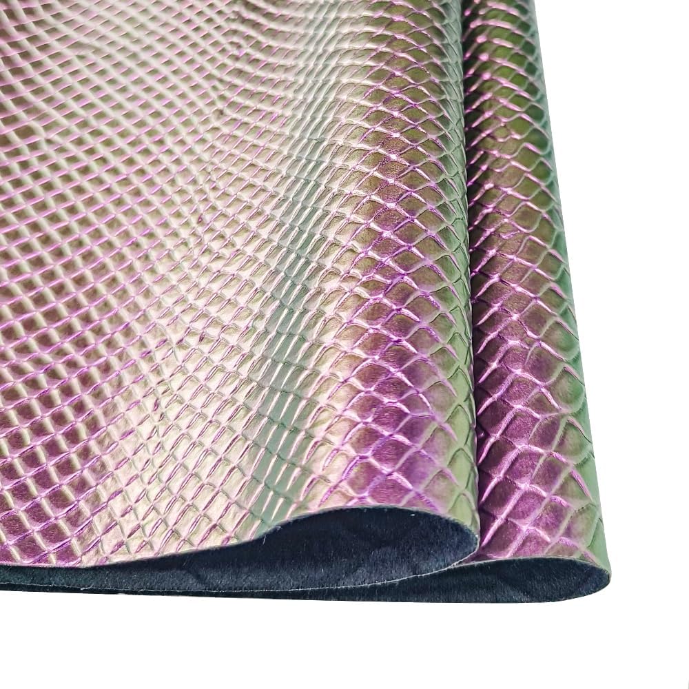 HYANG – Hojas holográficas de piel de serpiente en relieve, color ...