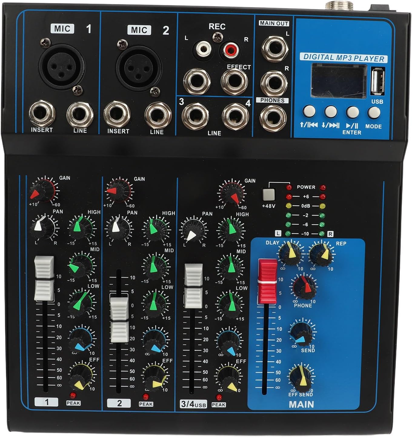 Amazon.com: Bands Mixing Boards, Reverb Sound Mixer LCD Display ...