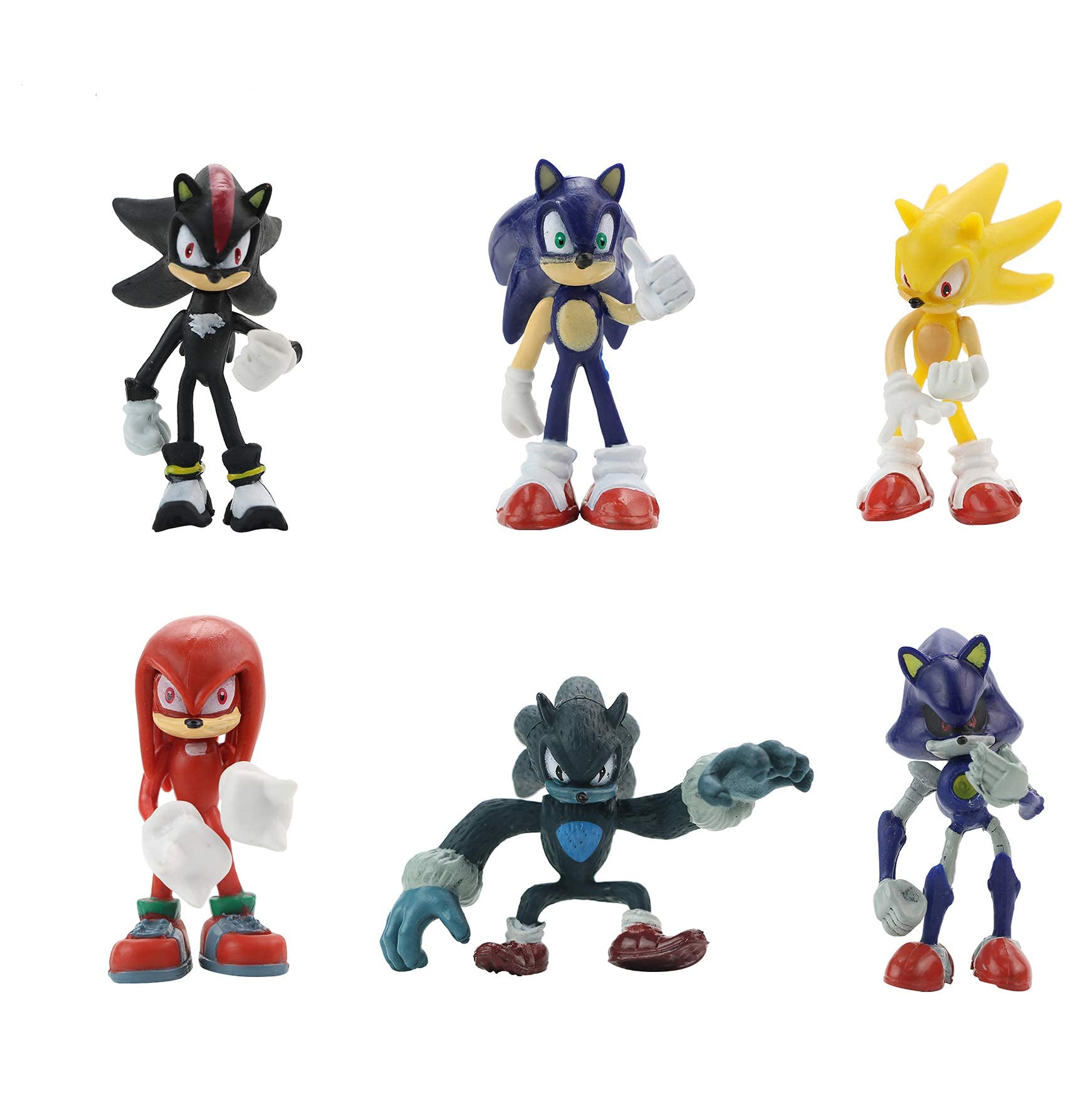 Buy Sonic 6 PCS Figure Set ft.Sonic, Shadow Werehog Metal Sonic ...