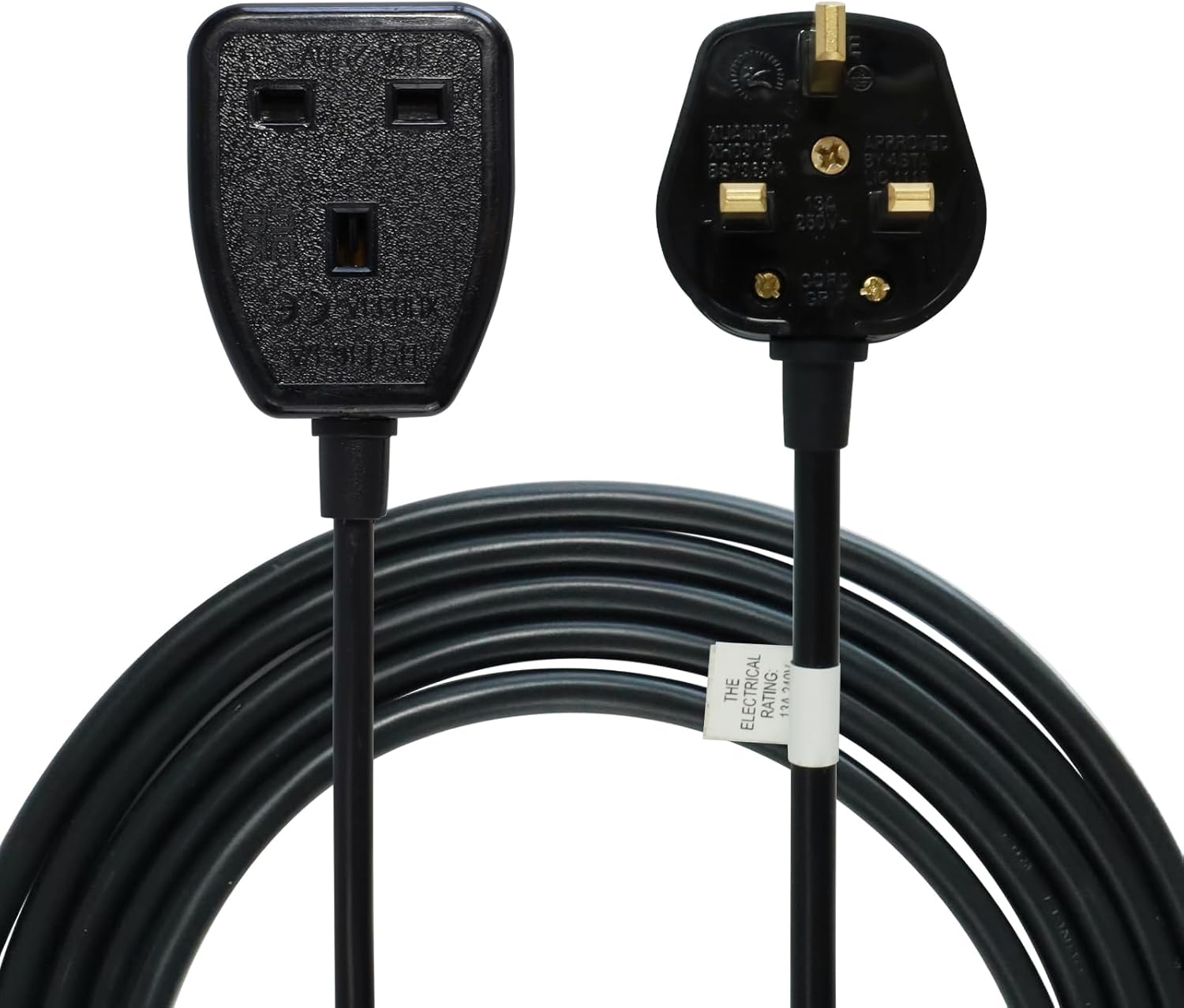 GREATIDE 3M Extension Lead, 13A UK Plug Extension Socket, Single ...